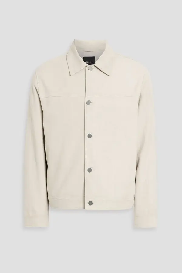 Theory Amos Suede Jacket - Ecru