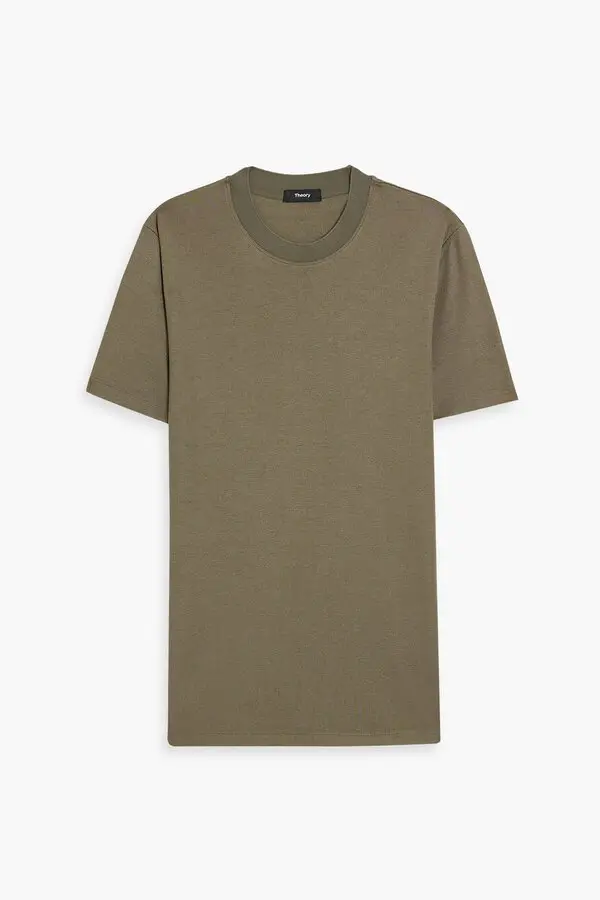 Theory Sarior Modalblend Jersey Tshirt - Army Green