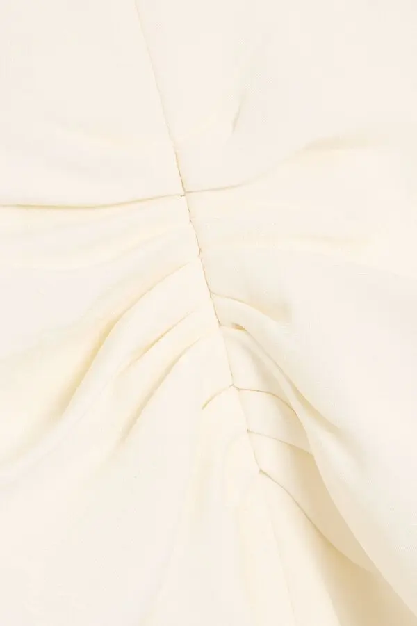 Victoria Beckham Gathered Jacquard Midi Dress