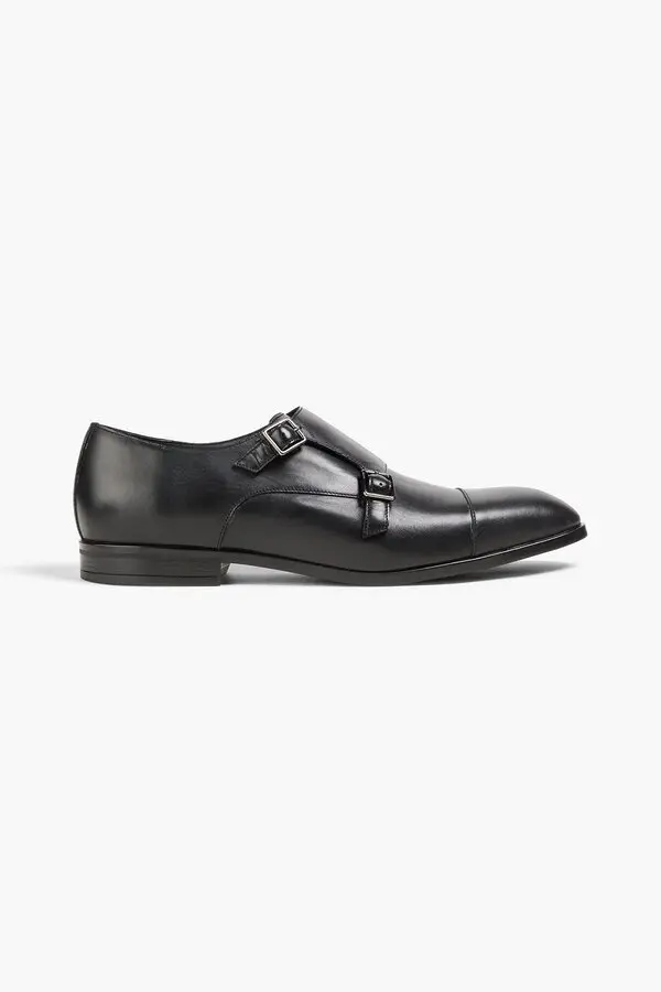 Bally Scardino Leather Monkstrap Shoes - Black
