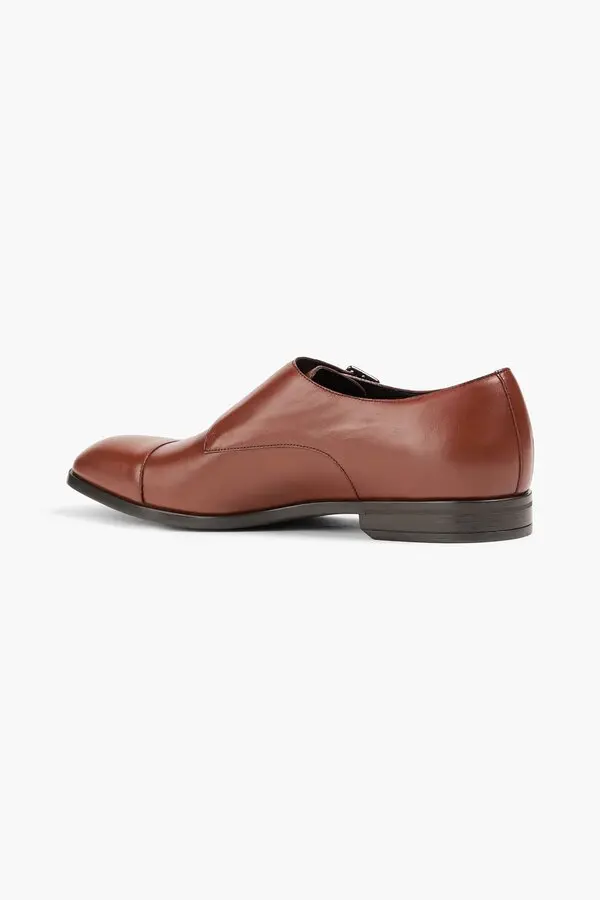 Bally Scardino Leather Monkstrap Shoes - Brown