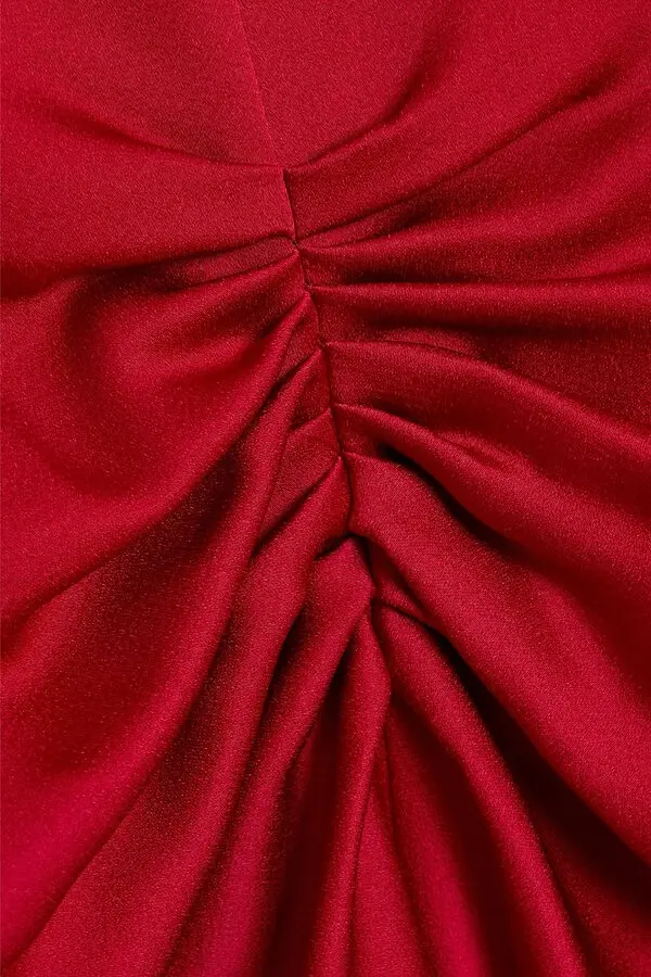 Victoria Beckham Gathered Satincrepe Gown