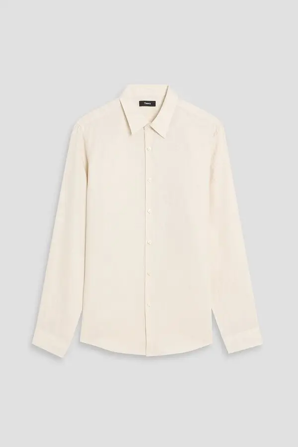 Theory Irving Linen Shirt - Ecru