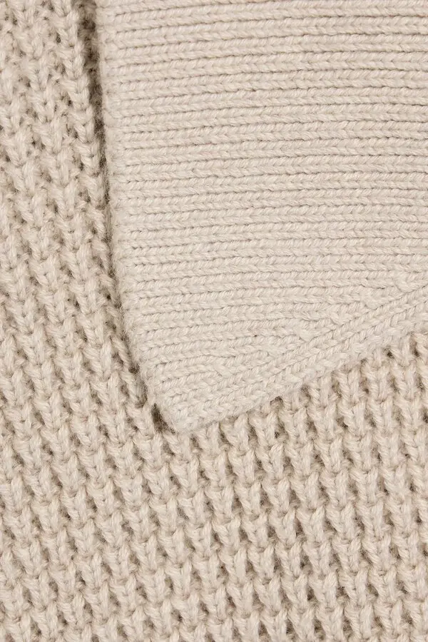 Theory Gary Ribbed Cotton And Cashmereblend Zipup Cardigan
