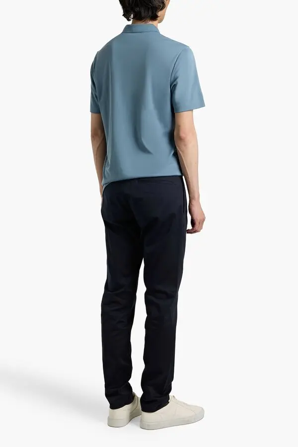Theory Zaine Slim-fit Cotton-blend Twill Pants - Midnight Blue