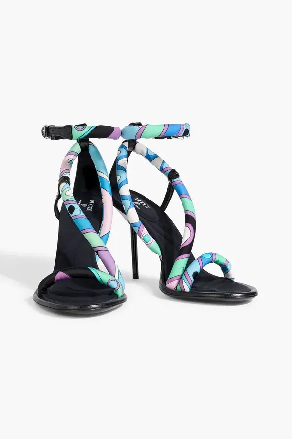 Emilio Pucci Lee Printed Woven Sandals