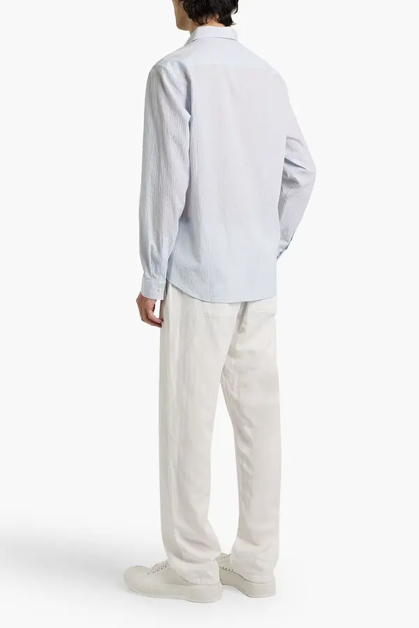 Theory Irving Cottonblend Seersucker Shirt