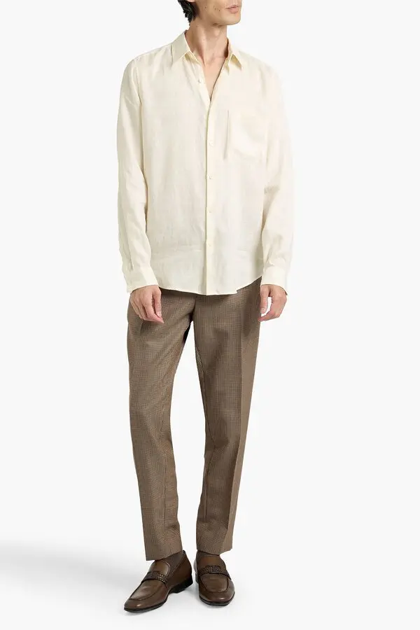 Theory Irving Linen Shirt - Ivory