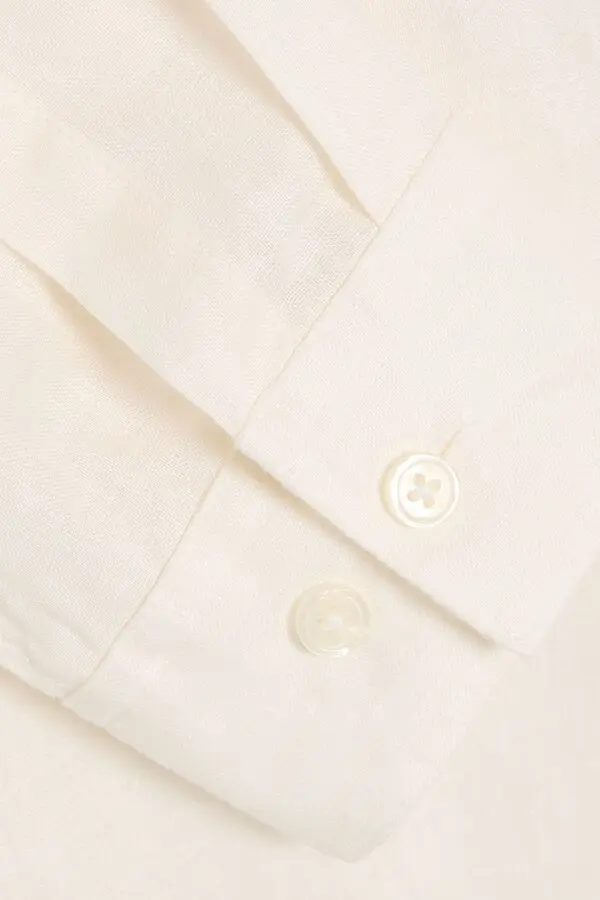 Theory Irving Linen Shirt - Ivory