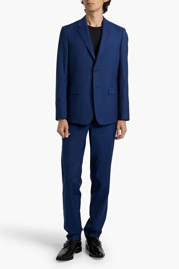 Theory Chambers Checked Wool Suit Jacket