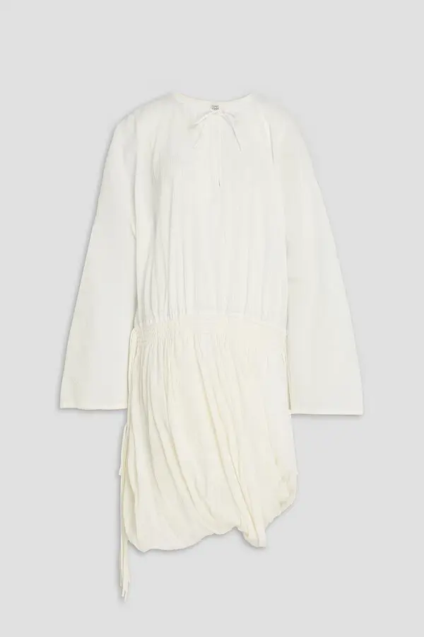 TOTEME Draped Cottongauze Dress - Ivory
