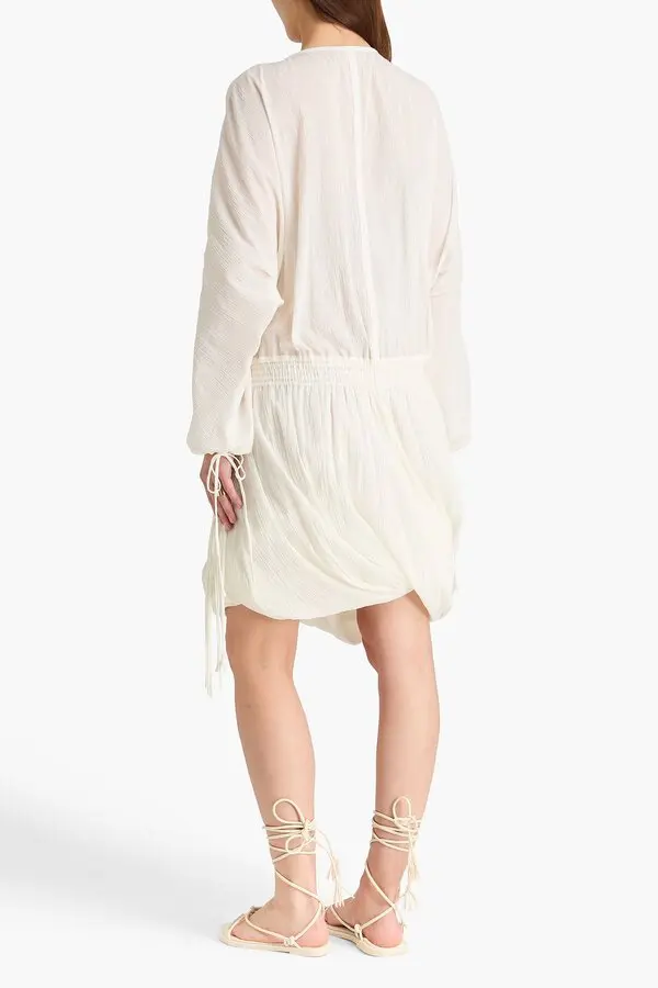 TOTEME Draped Cottongauze Dress - Ivory