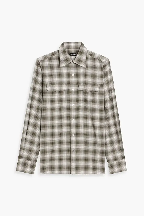 TOM FORD Checked Cottontwill Shirt