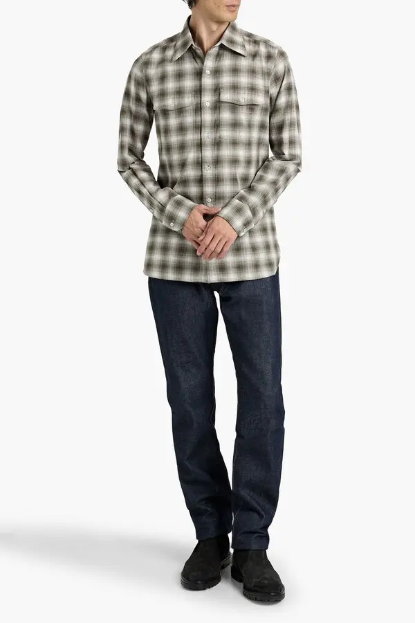 TOM FORD Checked Cottontwill Shirt