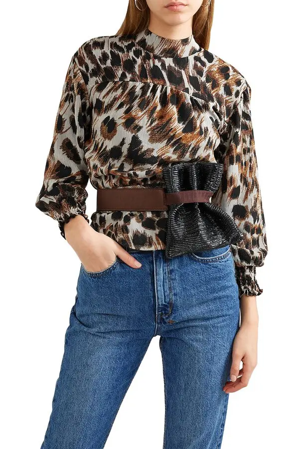 TL 180 Ribbed Patent Leather Convertible Belt Bag