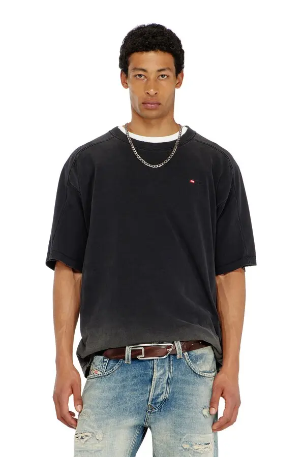 DIESEL® Cotton T-shirt With Degradé Effect