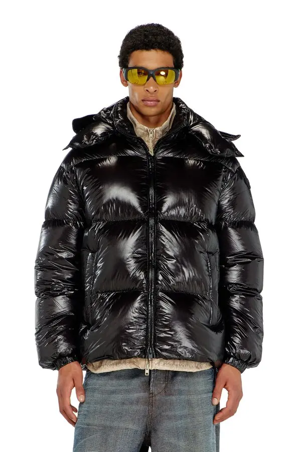 DIESEL® Down Puffer Jacket With Detachable Hood