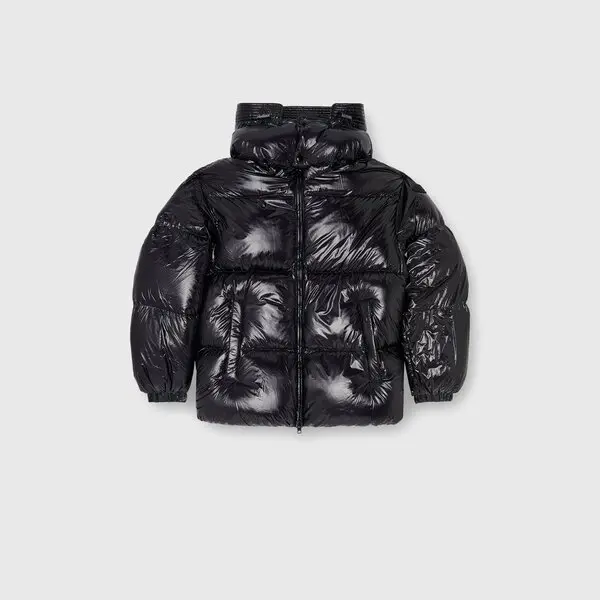 DIESEL® Down Puffer Jacket With Detachable Hood - Black