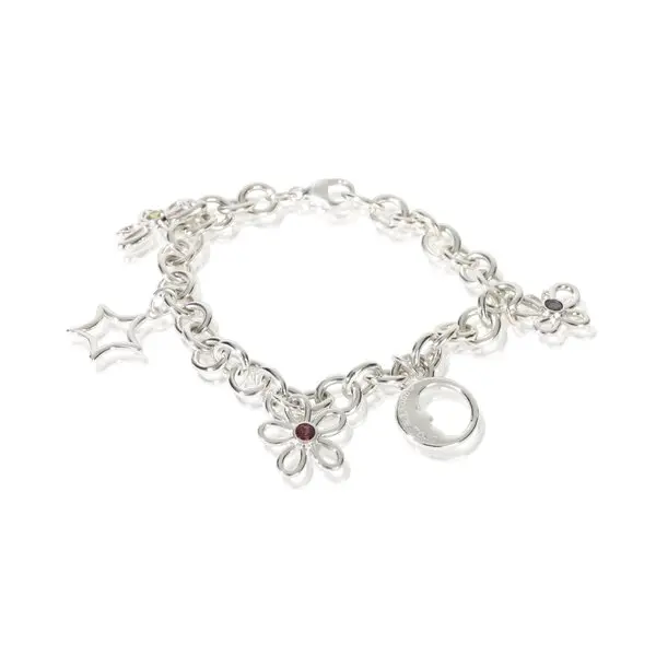 Tiffany & Co. Sterling Silver Flower, Butterfly & Dragonfly Charm Bracelet - Sterling_silver