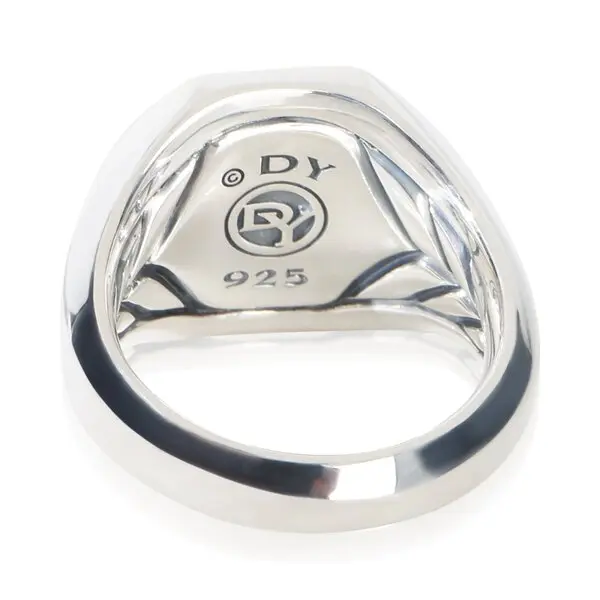 David Yurman Sterling Silver Onyx Streamline Signet Ring