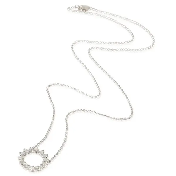 Tiffany & Co. Diamond Open Circle Pendant Necklace