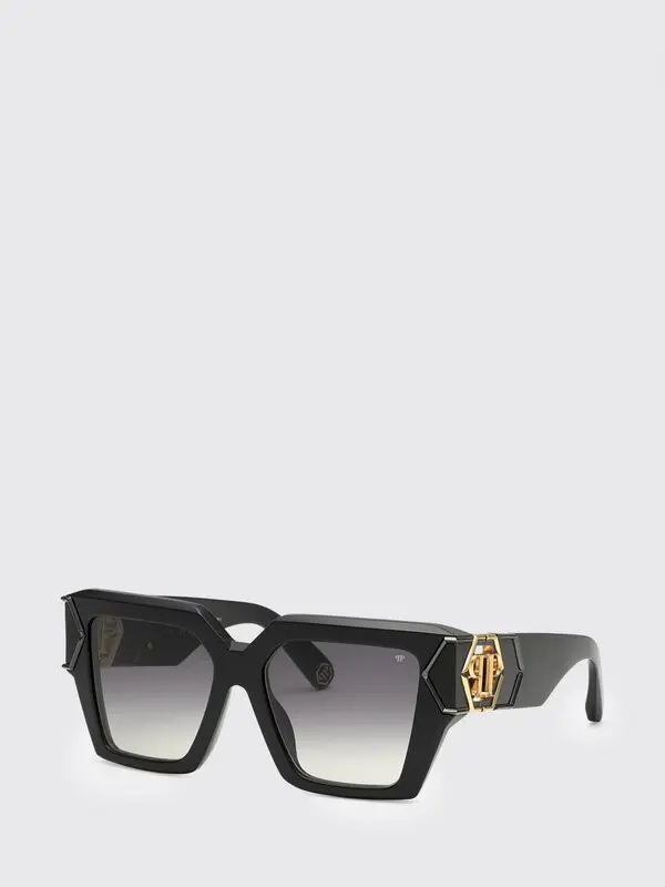 Philipp Plein Acetate Cat-eye Butterfly Sunglasses With Hexagon Logo