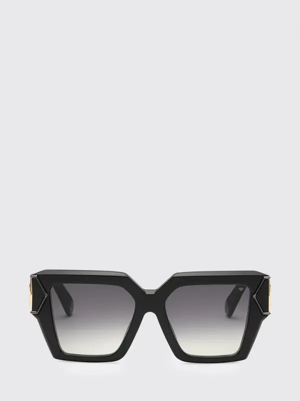 Philipp Plein Acetate Cat-eye Butterfly Sunglasses With Hexagon Logo