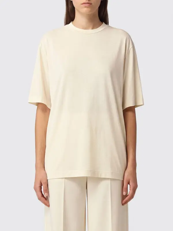 Carven Short Sleeve Silk T-shirt - Ecru