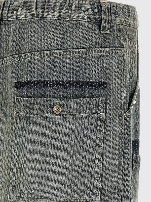 Mihara Yasuhiro Straight-leg Denim Jeans With Abstract Pattern