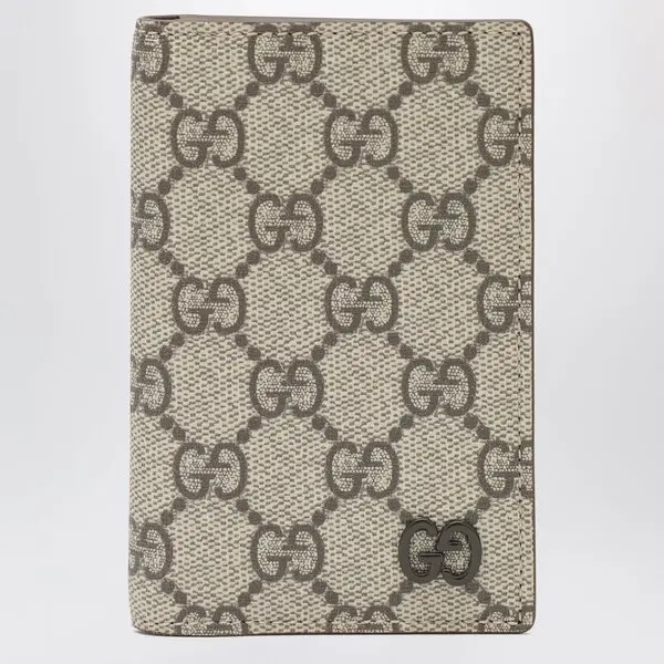 Gucci Gg Supreme Fabric Wallet In Beige/ebony - Cream