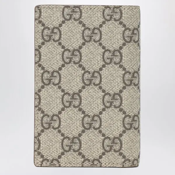 Gucci Gg Supreme Fabric Wallet In Beige/ebony - Cream