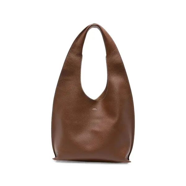 A.p.c. Grained Leather Shoulder Bag - Brown