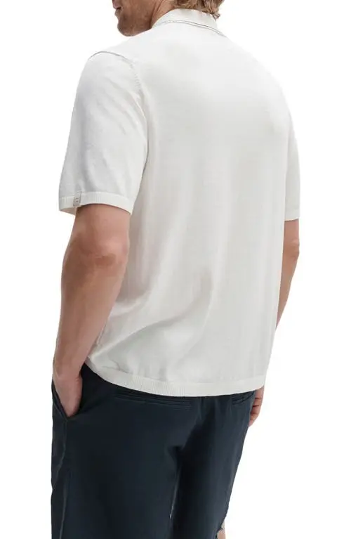 Rag & Bone Conrad Silk & Cotton Dalton Knit Button-up - Chalk