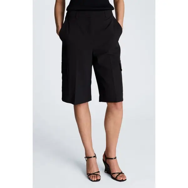 KENNETH COLE Cargo Pocket Walking Shorts - Black