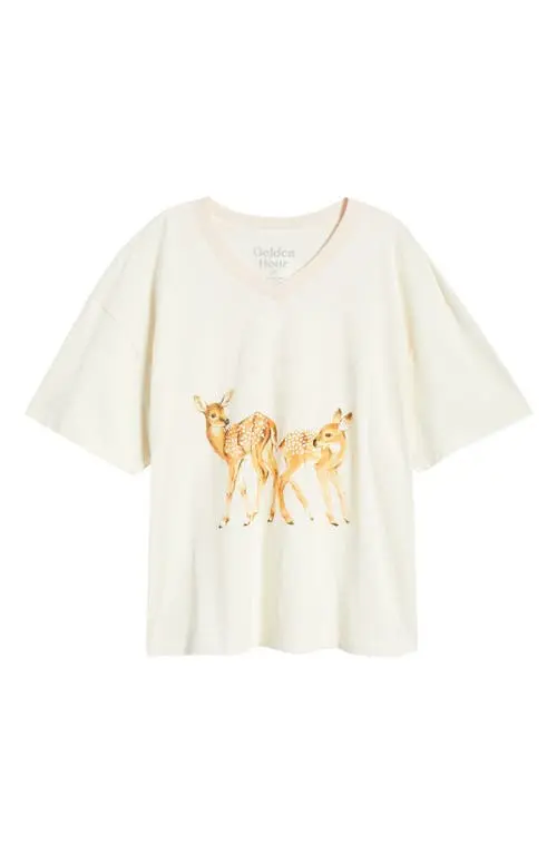 GOLDEN HOUR Love You Dearly" Graphic V-neck T-shirt
