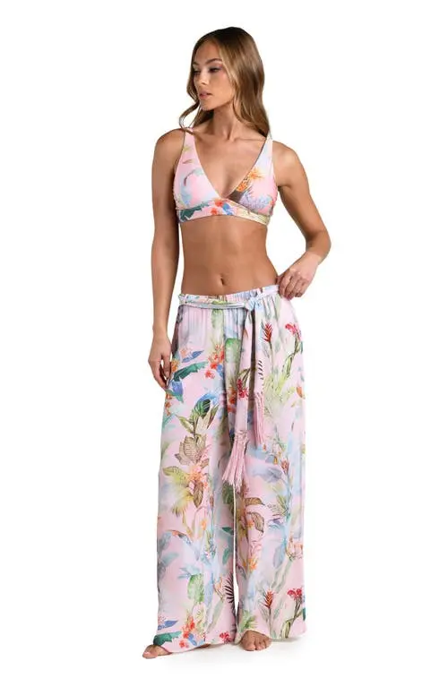 L'Agence Colorful Palms Cover-up Pants