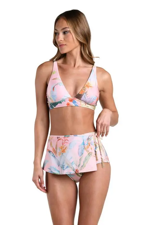 L'Agence Lexie Colorful Palm Bikini Top