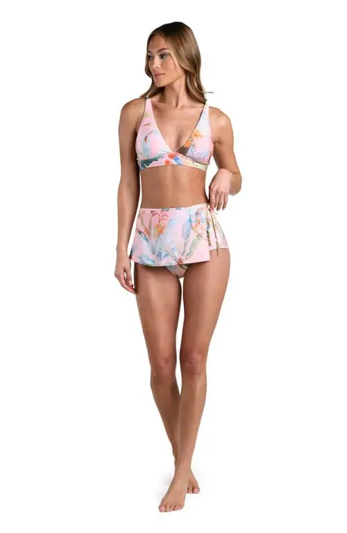 L'Agence Lexie Colorful Palm Bikini Top
