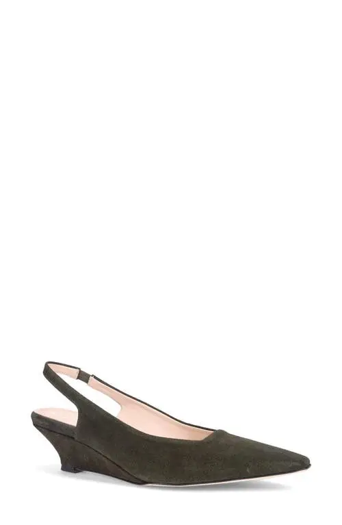Ron White Bryne Pointed Toe Slingback Pump - Hunter Green