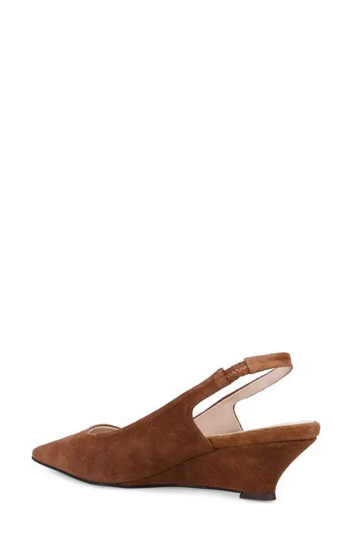 Ron White Bryne Pointed Toe Slingback Pump - Saddle