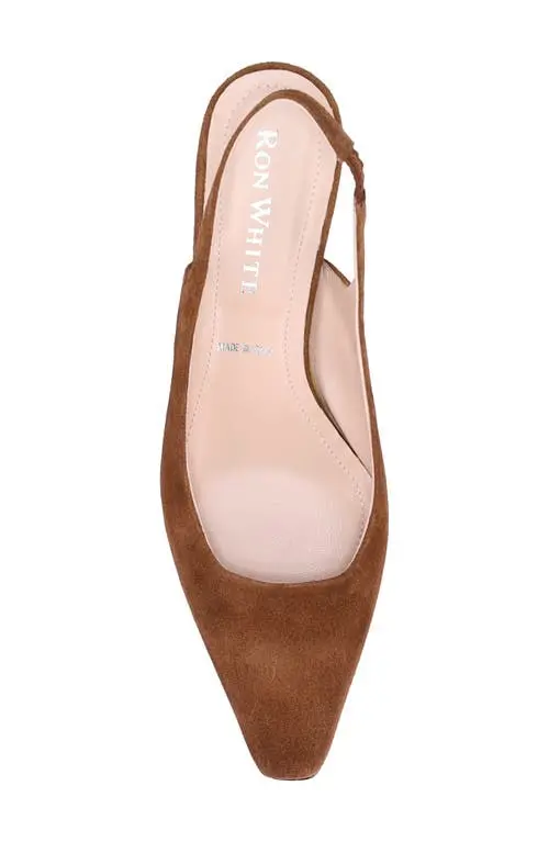 Ron White Bryne Pointed Toe Slingback Pump - Saddle