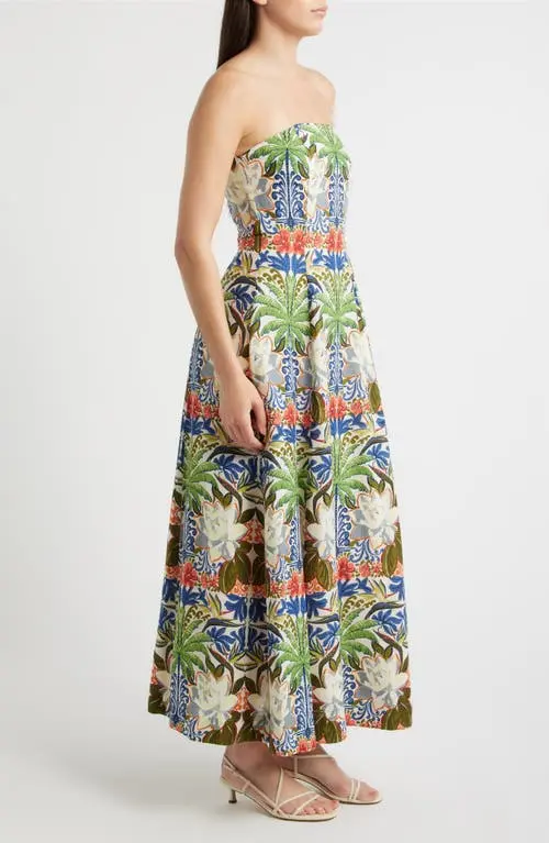 Parker Printed Strapless Maxi Dress
