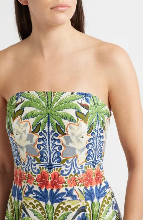 Parker Printed Strapless Maxi Dress