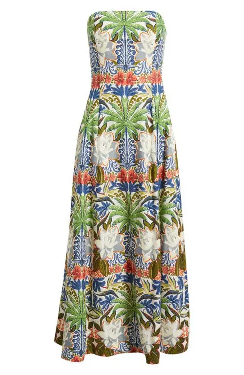 Parker Printed Strapless Maxi Dress
