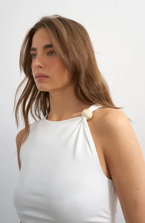 Topshop Knot Detail Beaded Tank