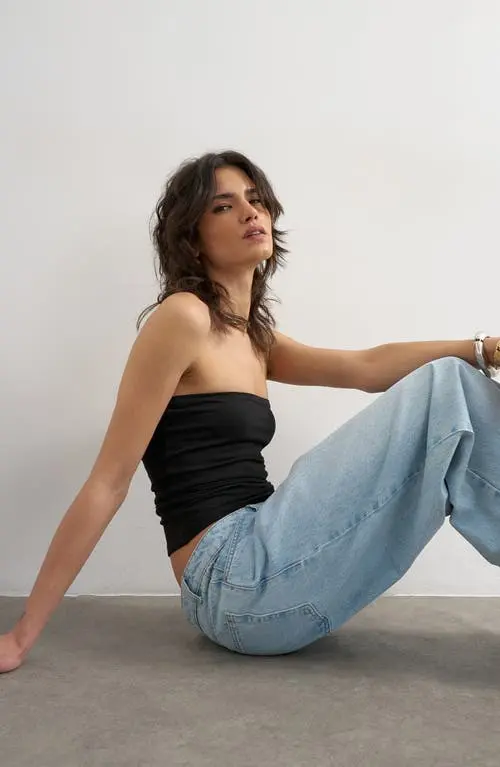 Topshop Stretch Cotton Tube Top