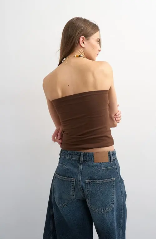 Topshop Strapless Stretch Cotton Tube Top