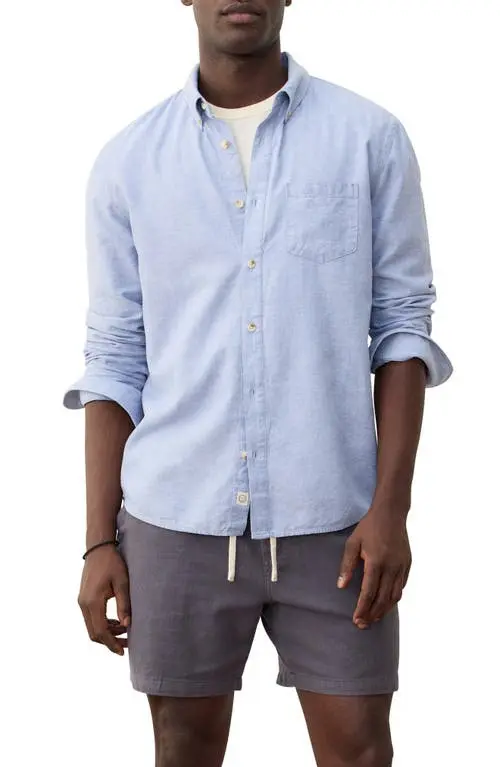 Marine Layer Better-than-linen Hemp Blend Button-down Shirt - Chambray