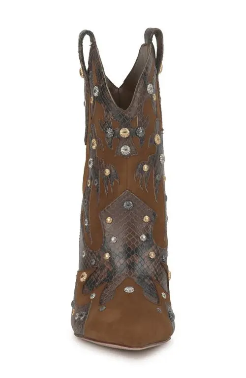 Jessica Simpson Palieve Snakeskin Embossed Stiletto Bootie