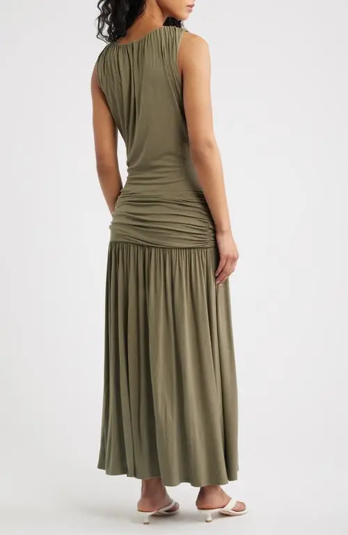 Line & Dot Nua Tie Front Knit Maxi Dress